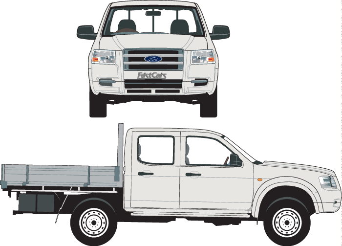 Ford Ranger 2007 to 2009 -- Double Cab Cab Chassis – FastCars Vehicle ...