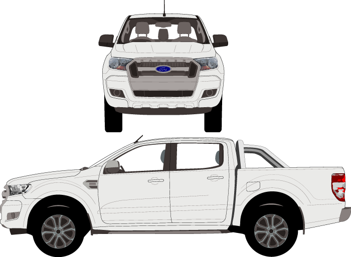 Ford Ranger 2017 to 2019 -- Double Cab Pickup ute – FastCars Vehicle ...