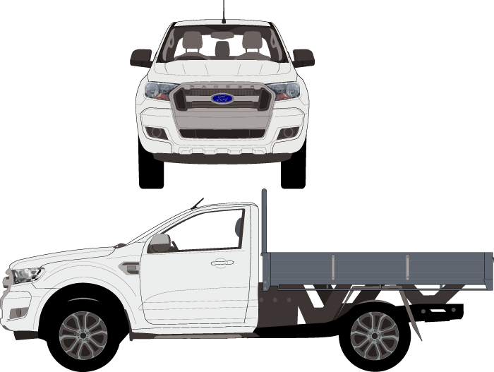 Ford Ranger 2017 to 2019 -- Single Cab Cab Chassis – FastCars Vehicle ...