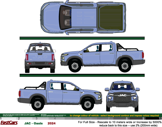 JAC T9 2024 Oasis ute – FastCars Vehicle Templates