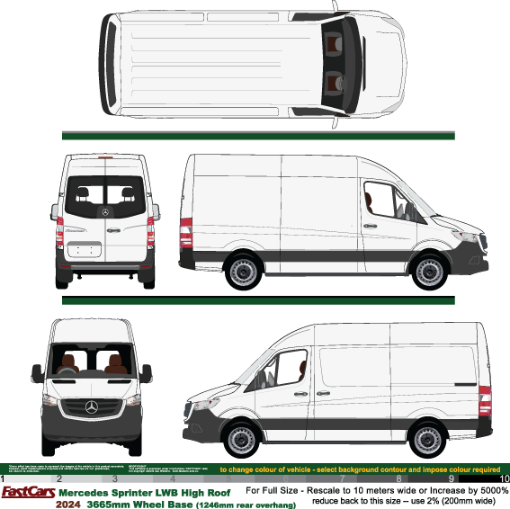 Mercedes Sprinter 2024 LWB High Roof -- wheel base 3665mm – FastCars ...