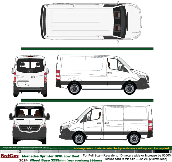 Mercedes Sprinter 2024 SWB Low Roof -- wheel base 3259mm – FastCars ...