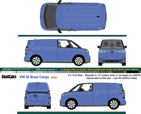 VW ID Buzz 2025 -Cargo – FastCars Vehicle Templates