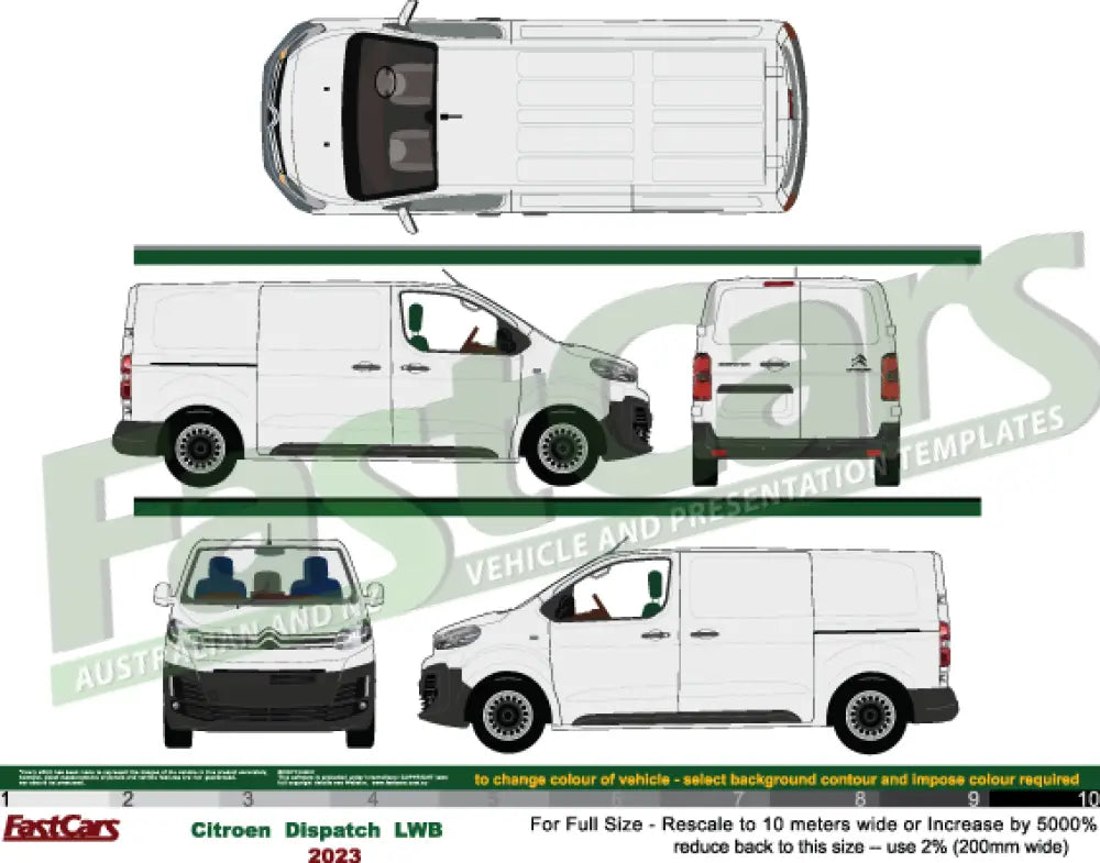 Citroen Dispatch 2018-current - LWB – FastCars Vehicle Templates