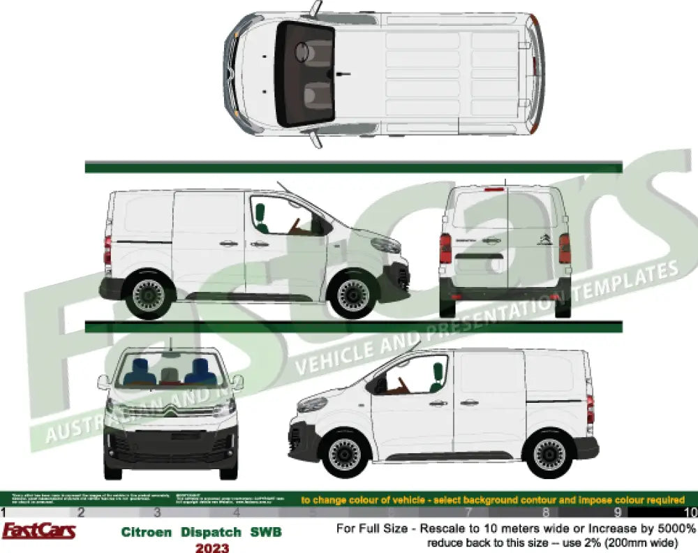 Citroen Dispatch 2018-current - SWB – FastCars Vehicle Templates