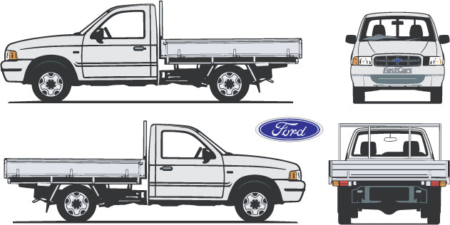 Ford Courier 1999 to 2002 -- Single Cab - Cab Chassis – FastCars ...