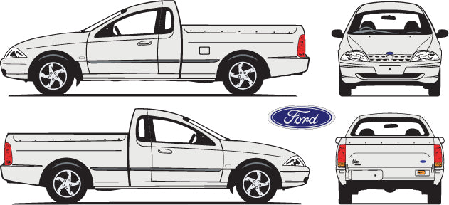 Ford Falcon 1998 to 2000 AU Ute – FastCars Vehicle Templates