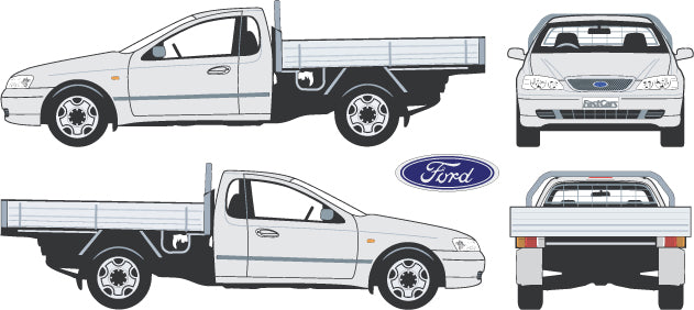 Ford Falcon 2002 to 2004 BA Cab Chassis – FastCars Vehicle Templates