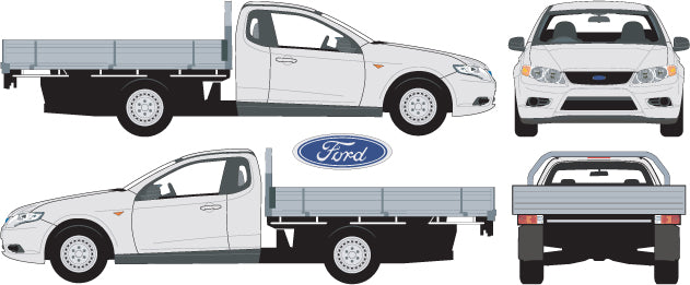 Ford Falcon 2008 to 2010 FG -- Cab Chassis – FastCars Vehicle Templates