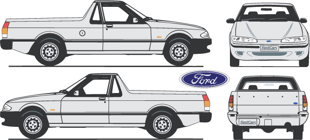 Ford Falcon 1996 to 1998-XG Ute – FastCars Vehicle Templates