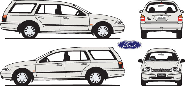 Ford Falcon 1998 to 2000 AU Station Wagon – FastCars Vehicle Templates