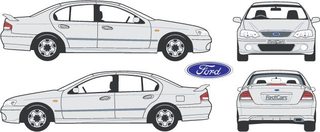 Ford Falcon 2002 to 2004 BA -- XR Sedan – FastCars Vehicle Templates