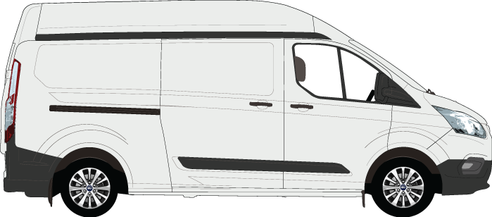 Ford Transit Custom 2018 to Current -- LWB - High Roof Barn Doors ...