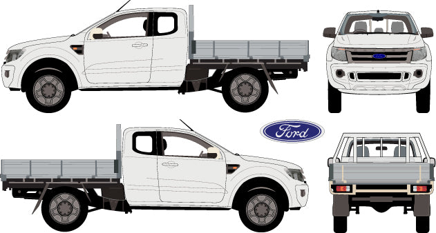 Ford Ranger 2011 to 2015 -- Super Cab Cab Chassis Hi-Rider – FastCars ...