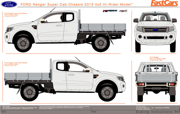 Ford Ranger 2011 to 2015 -- Super Cab Cab Chassis Hi-Rider – FastCars ...
