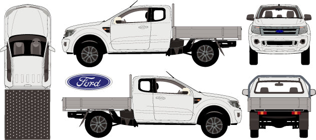 Ford Ranger 2015 to 2017 -- Super Cab Cab Chassis - Hi-Rider – FastCars ...