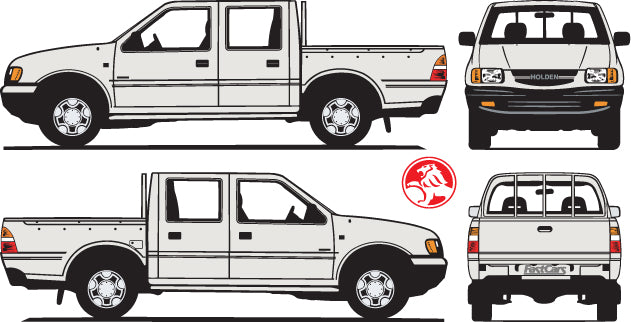 Holden Rodeo 2000 to 2004 -- Double Cab Pickup Ute – FastCars Vehicle ...