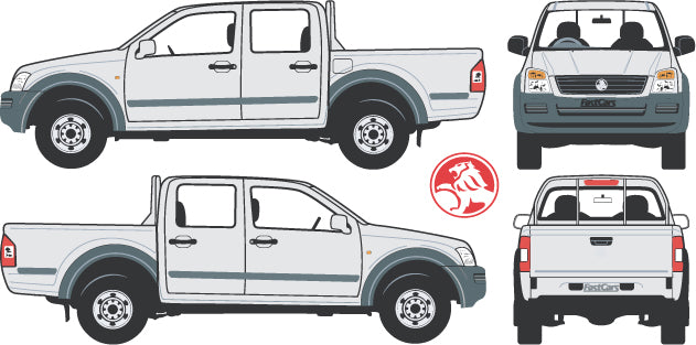 Holden Rodeo 2004 to 2007 -- Double Cab Pickup Ute – FastCars Vehicle ...