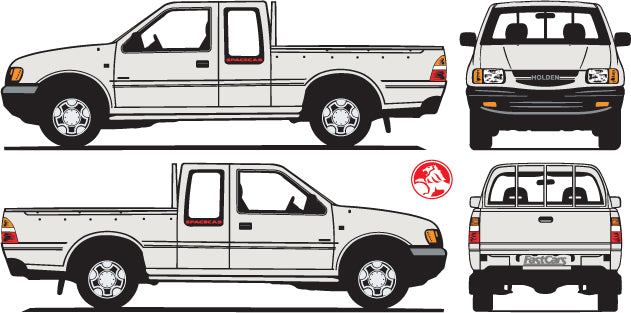 Holden Rodeo 2000 to 2004 -- Space Cab Pickup Ute – FastCars Vehicle ...