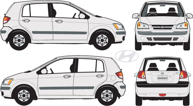 Hyundai Getz 2007 to 2011 -- 5 Door Hatch – FastCars Vehicle Templates