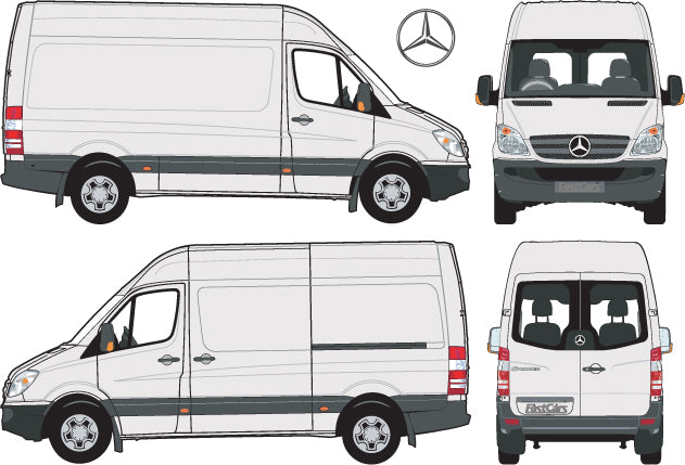 Mercedes Sprinter 2007 to 2017 -- MWB Van - High Roof – FastCars ...