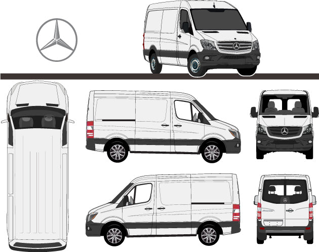 Mercedes Sprinter 2017 to 2018 -- SWB Van - Low Roof – FastCars Vehicle ...