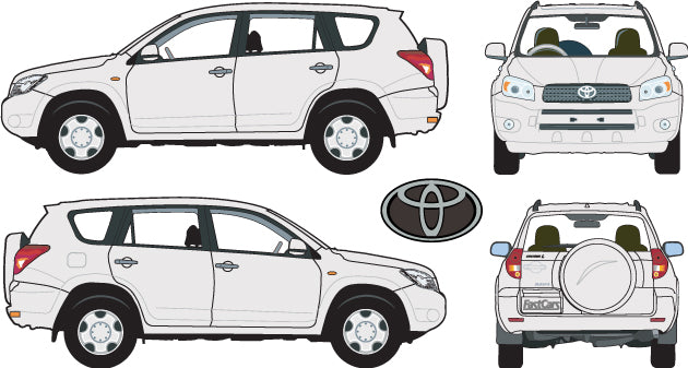 Toyota Rav4 2006 to 2013 -- 5 Door – FastCars Vehicle Templates