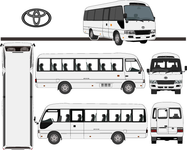 Toyota Coaster 2014 to 2017-- Deluxe Bus – FastCars Vehicle Templates