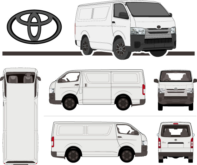 Toyota Hiace 2017 to 2020 -- LWB van – FastCars Vehicle Templates