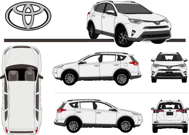Toyota Rav4 2017 to 2020 -- Rav4 SUV – FastCars Vehicle Templates