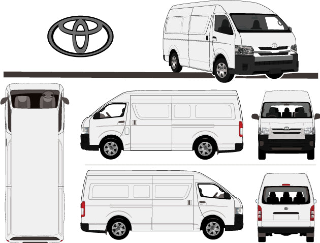 Toyota Hiace 2017 to 2020 -- super LWB van - High Roof – FastCars ...