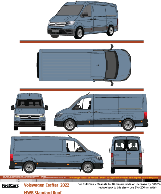 Volkswagen Crafter 2022 to Current -- MWB - Standard Roof – FastCars ...